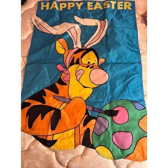 Holiday | Disney Poohs Tigger Happy Easter Flag Egg Coloring 29x 39 ...
